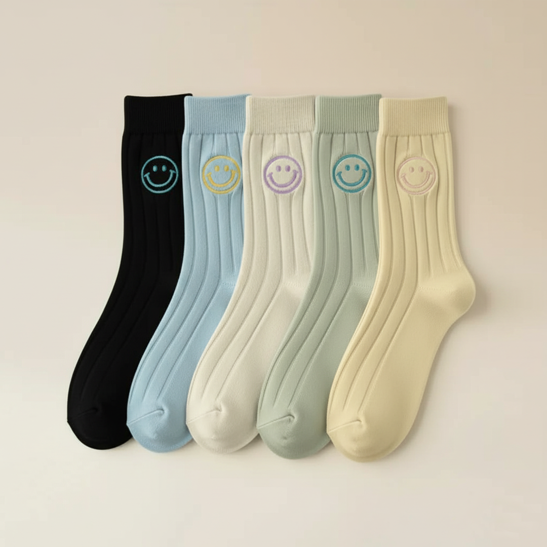 Pastel Smile Socks (5 Pack) – Hoodies For Heroes